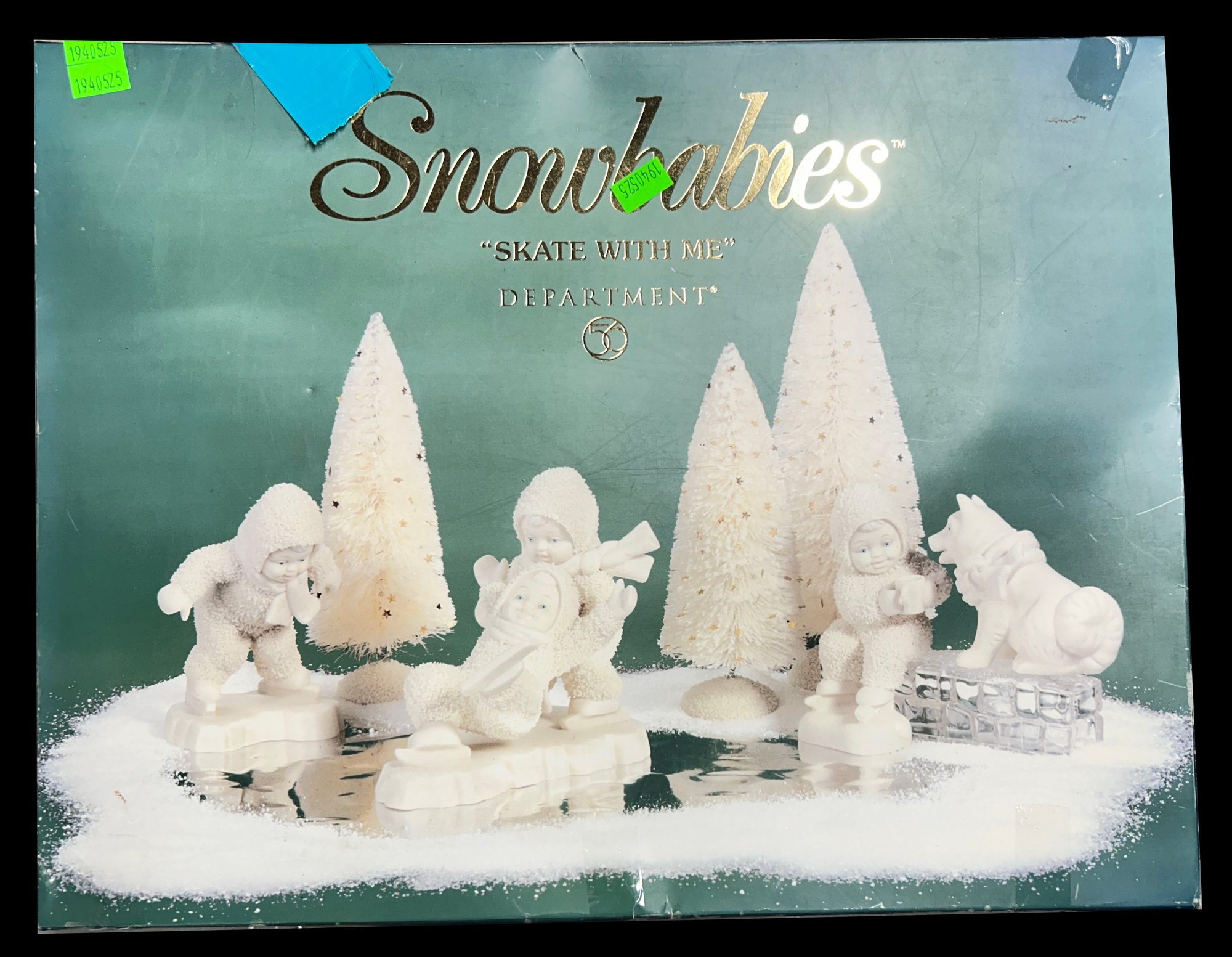 Vintage Dept 56 Snowbabies "Skate With Me" Boxed Set In Original Box ...