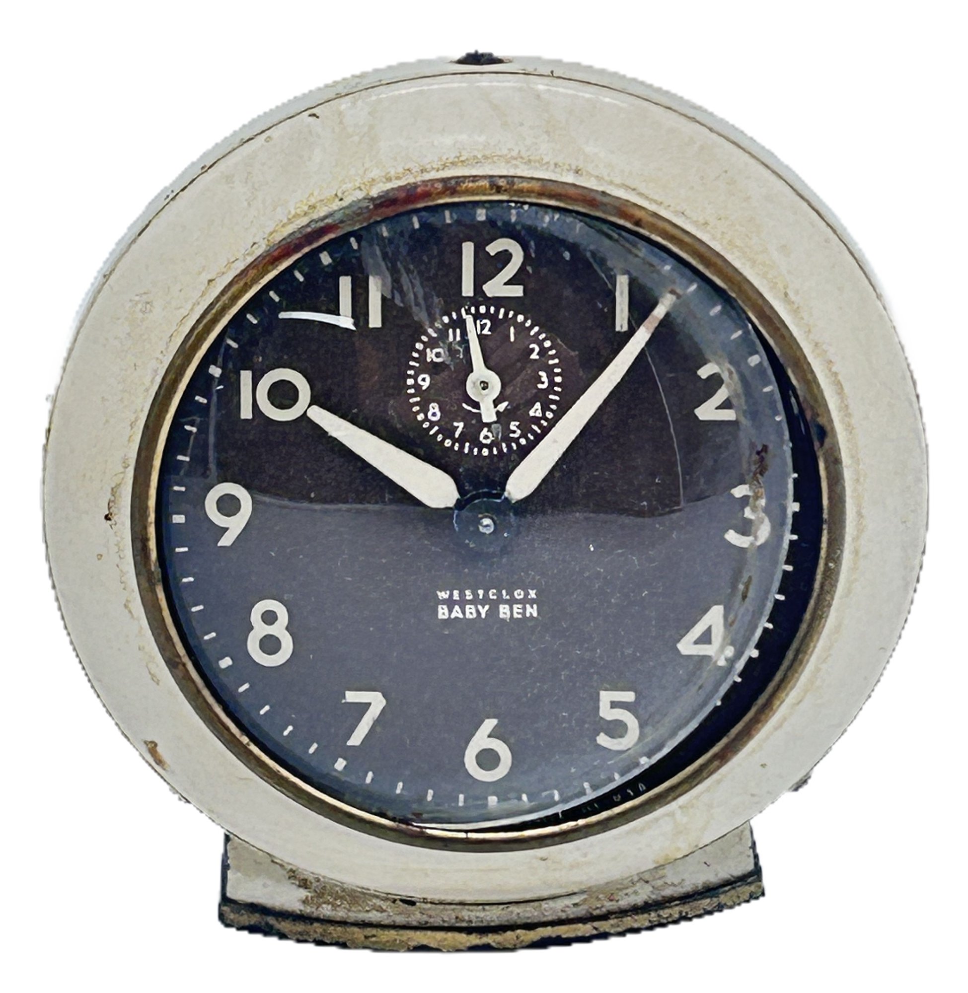 Vintage Westclox Baby Ben Wind-Up Bedside Alarm Clock, 3.5" Diam. X 3. ...