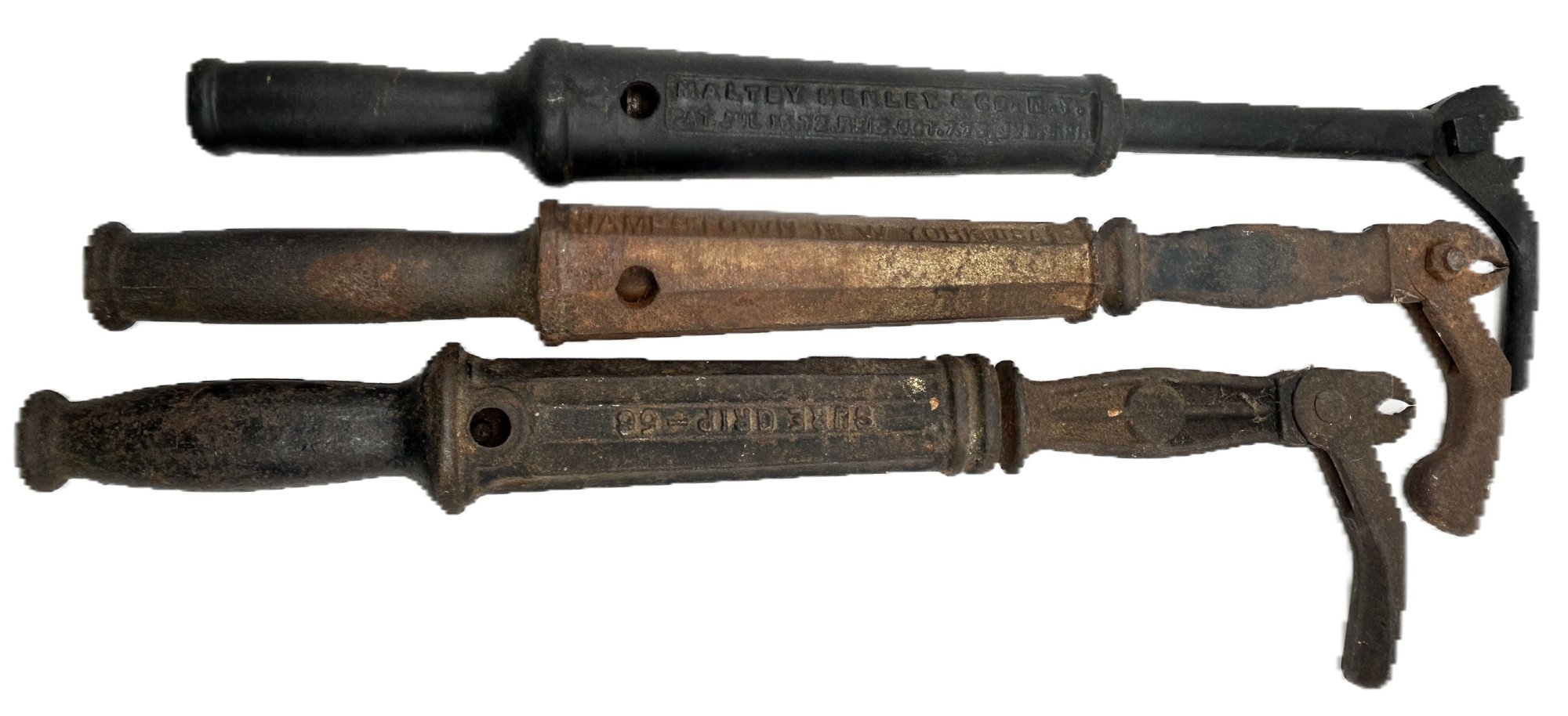 3 Pcs Antique Cast Iron Giant Nail Pullers & Box Openers, Smith ...