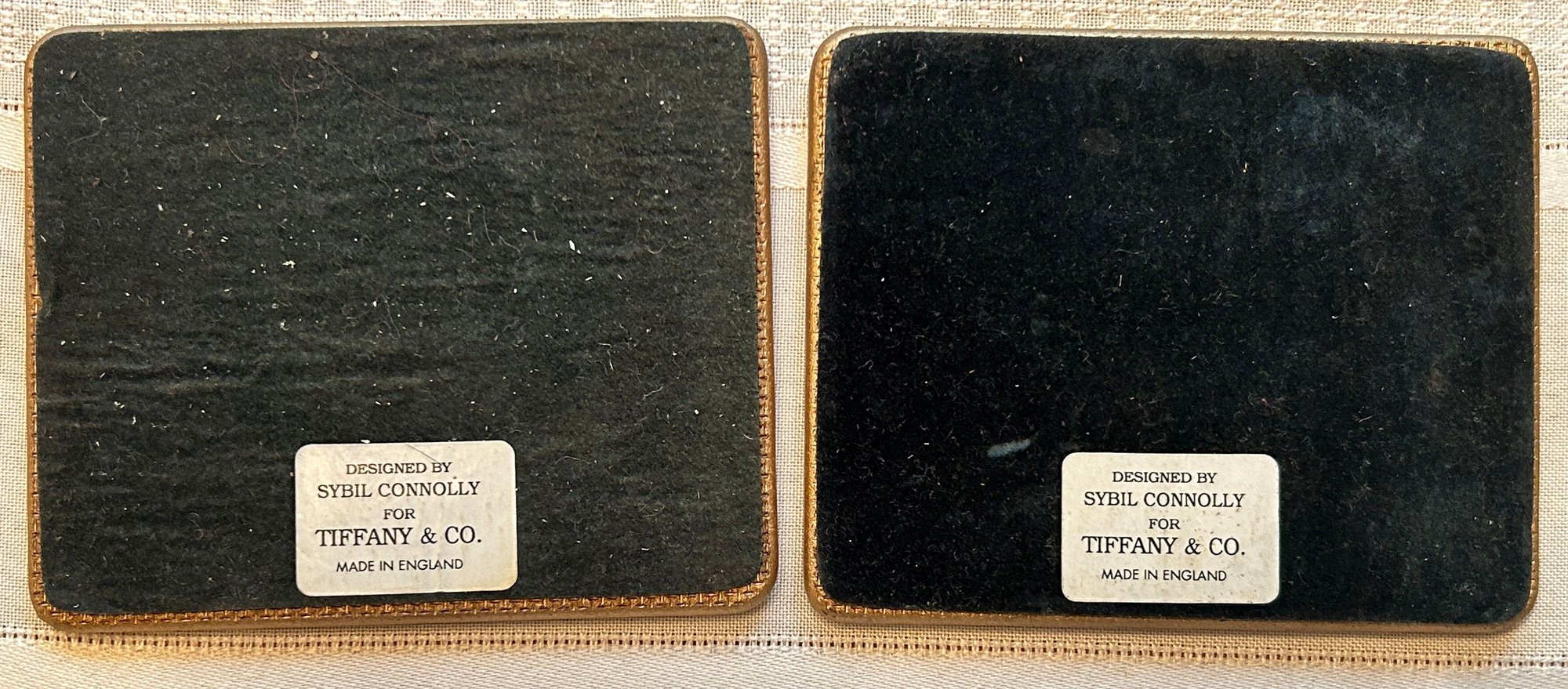 6 Pcs English Coasters, 2-Seashell Designed Marked Tiffany & Co Other 4 ...