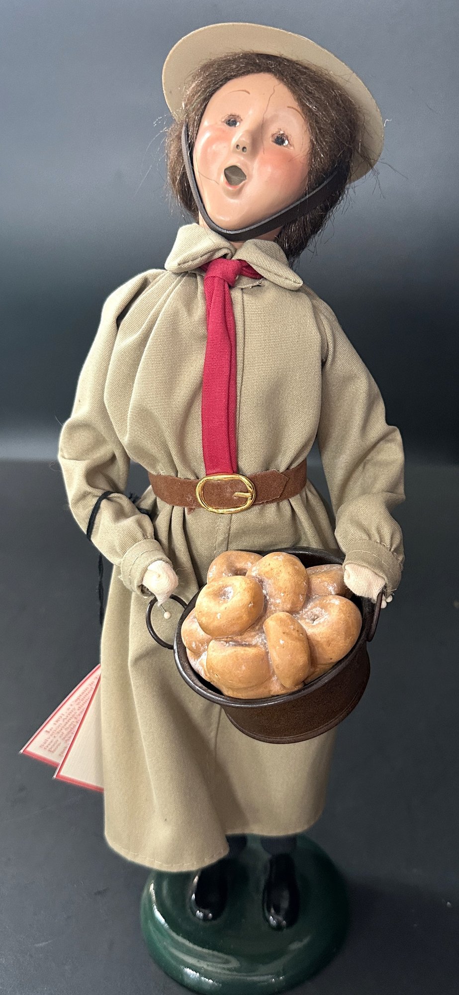 2002 Byers' Choice Salvation Army Donut Lady With Pail Of Donuts - With ...