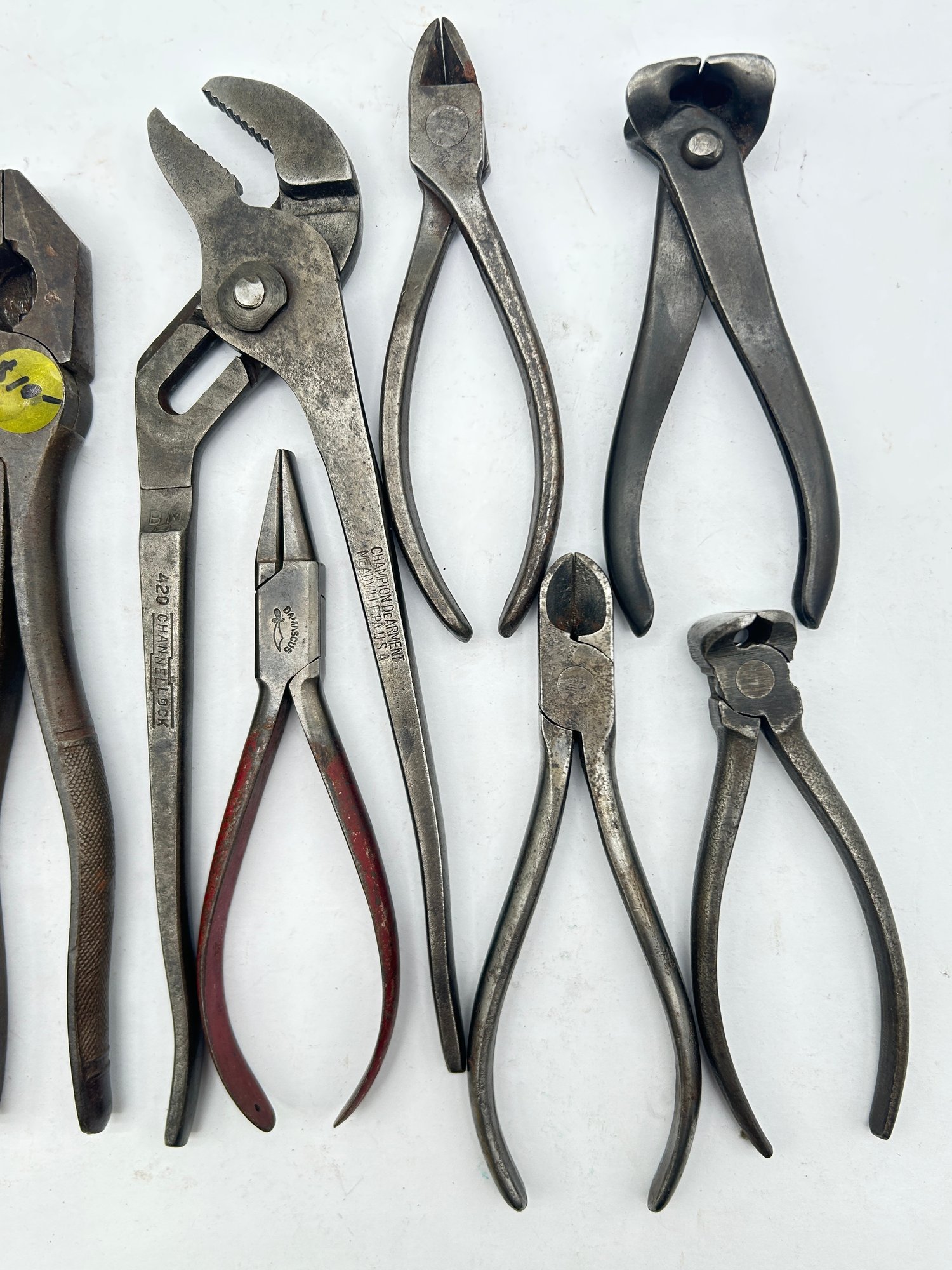 10 Pcs Antique Hand Tools, Pliers And Nail Pullers, As Pictured #21637 ...