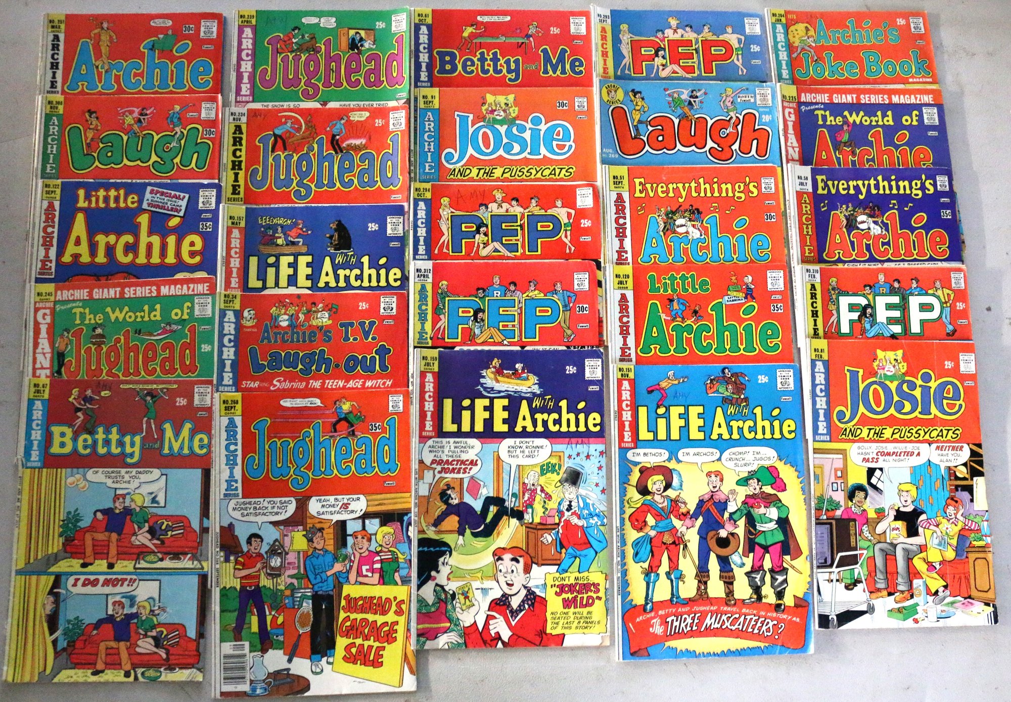 Ninety ( 90 ) Archie Series Comic Books - Most Have A Childs Name ...