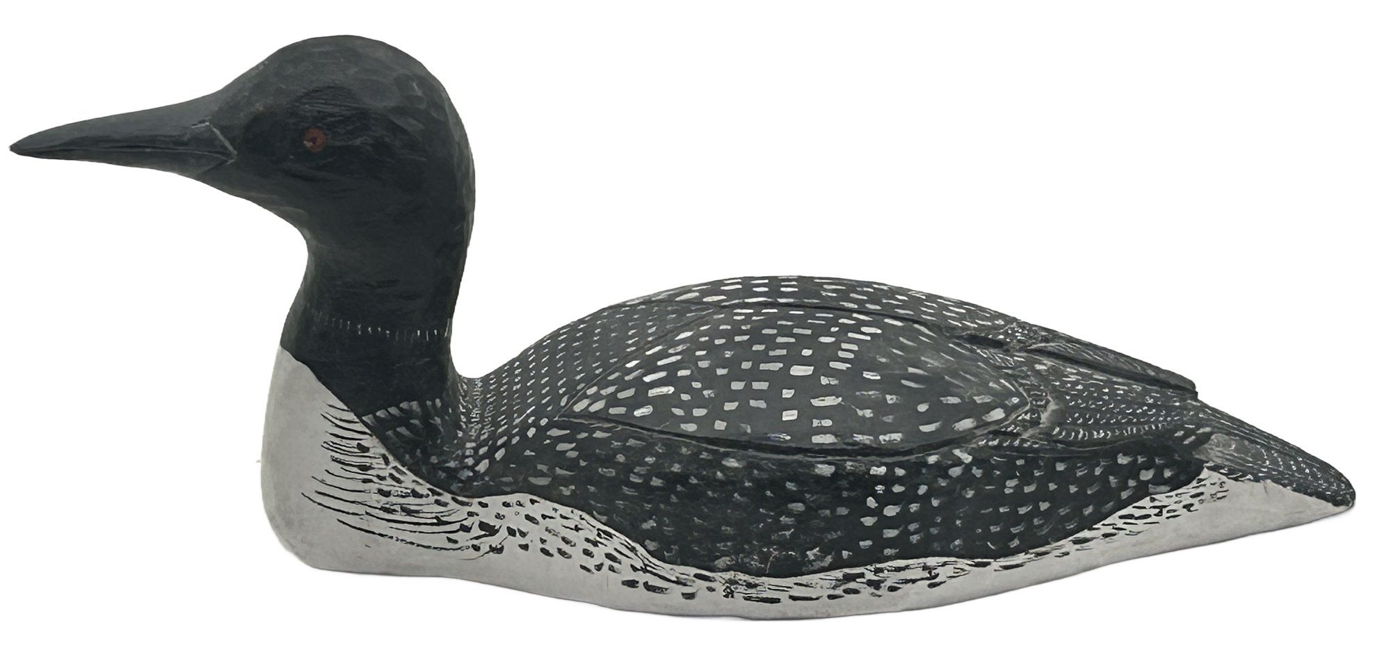 Vintage Carved And Painted Loon Decoy, 12" X 4.25" X 5"H #15573 ...