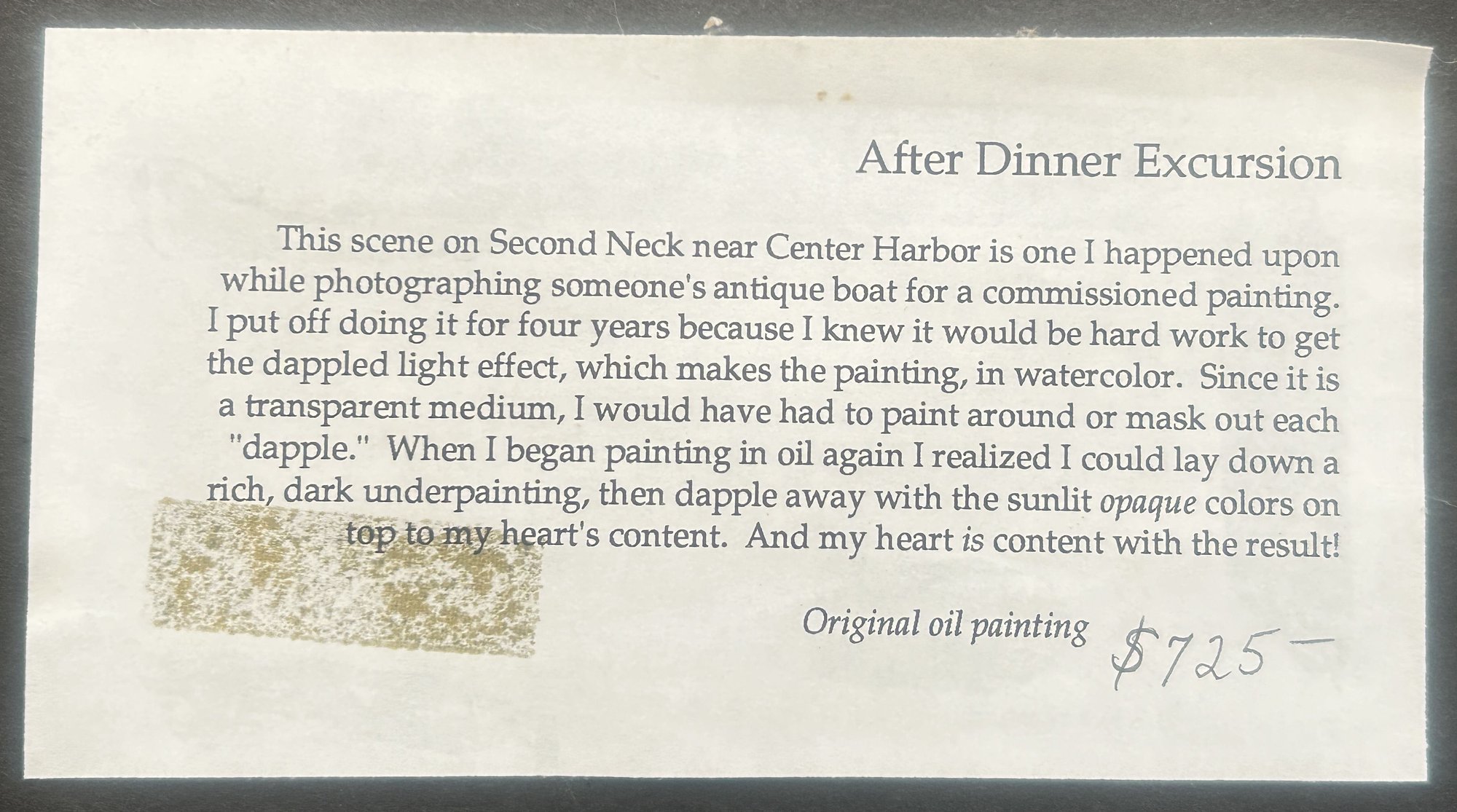 Original Peter Ferber, Oil Painting "After Dinner Excursion" By New ...