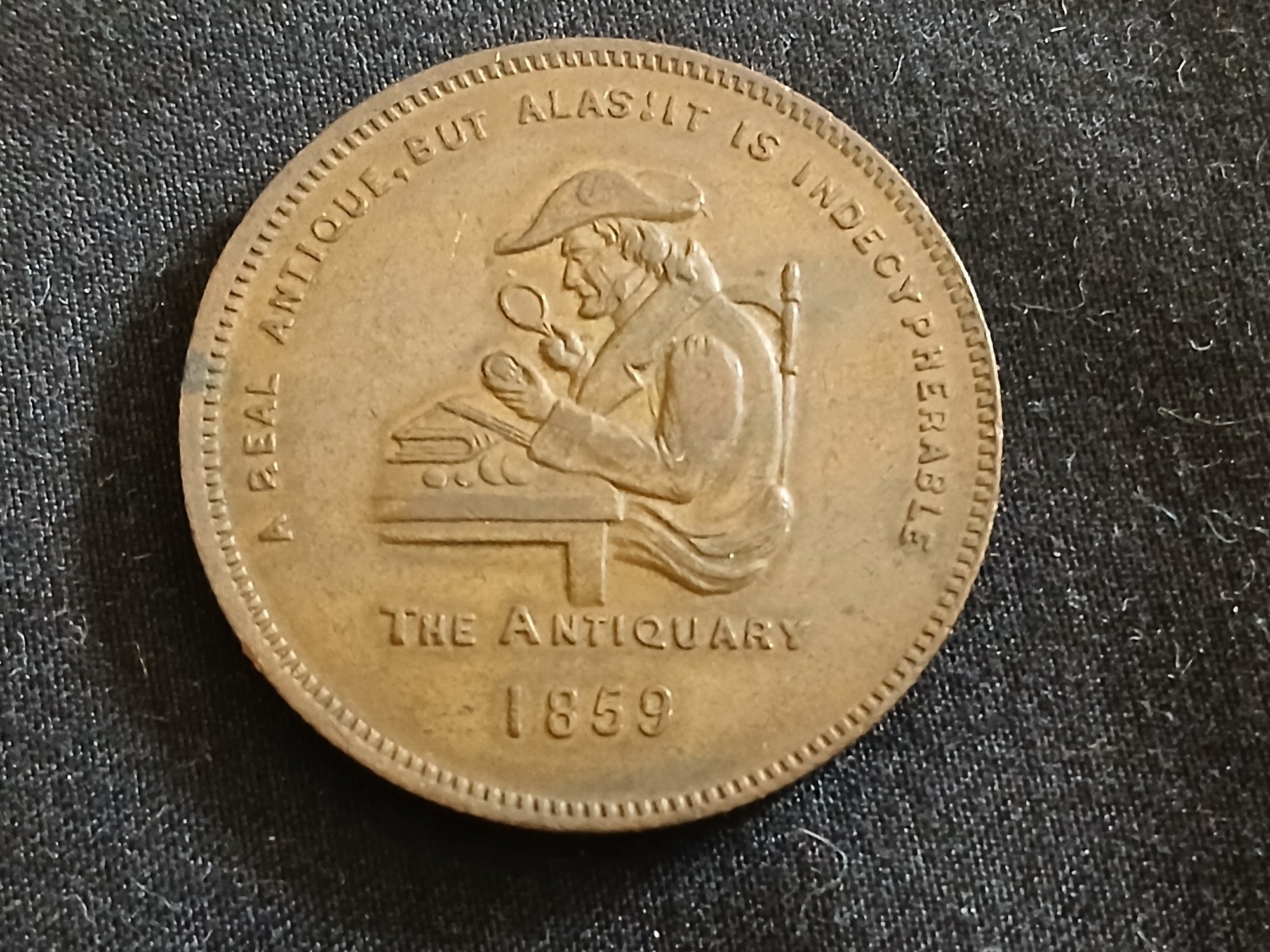 Coins . *RARE* (1859) Antiquary Token, John K Curtis, Copper *RARE ...