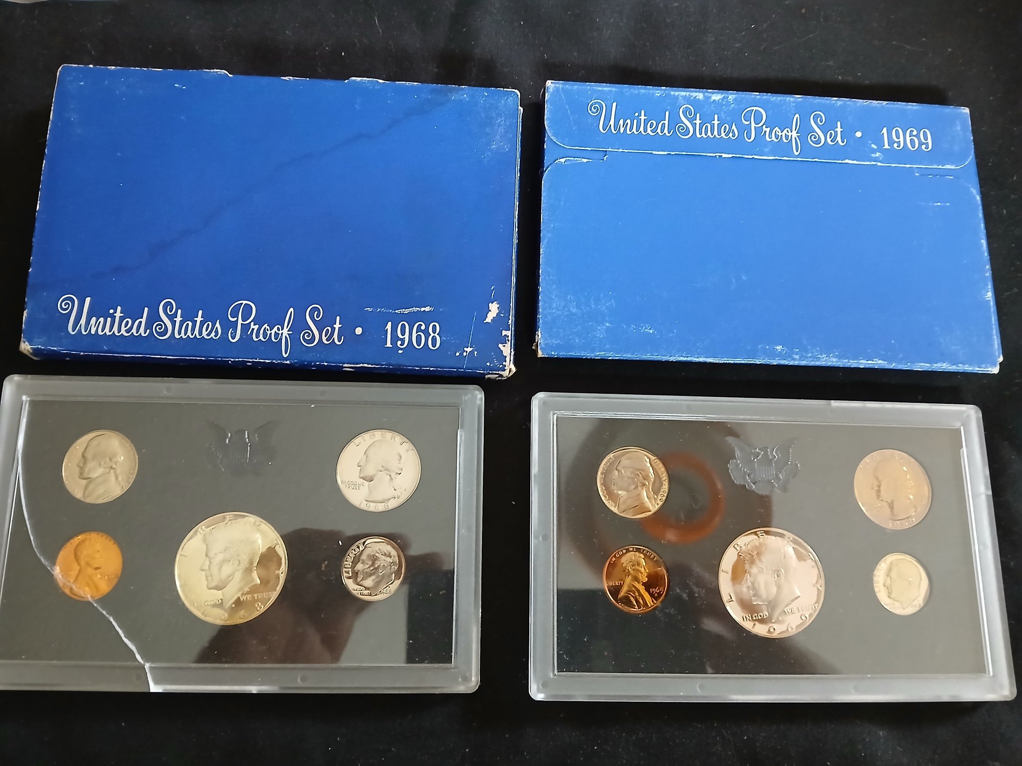Coins . (1968-s,1969-s) United States Proof Sets #10181 | Auctionninja.com