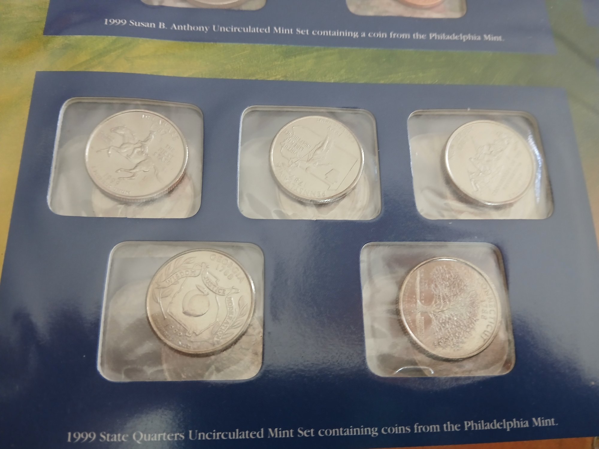 Coins. U.S Uncirculated Mint Sets (1999 P&D States Quarters & Susan B ...