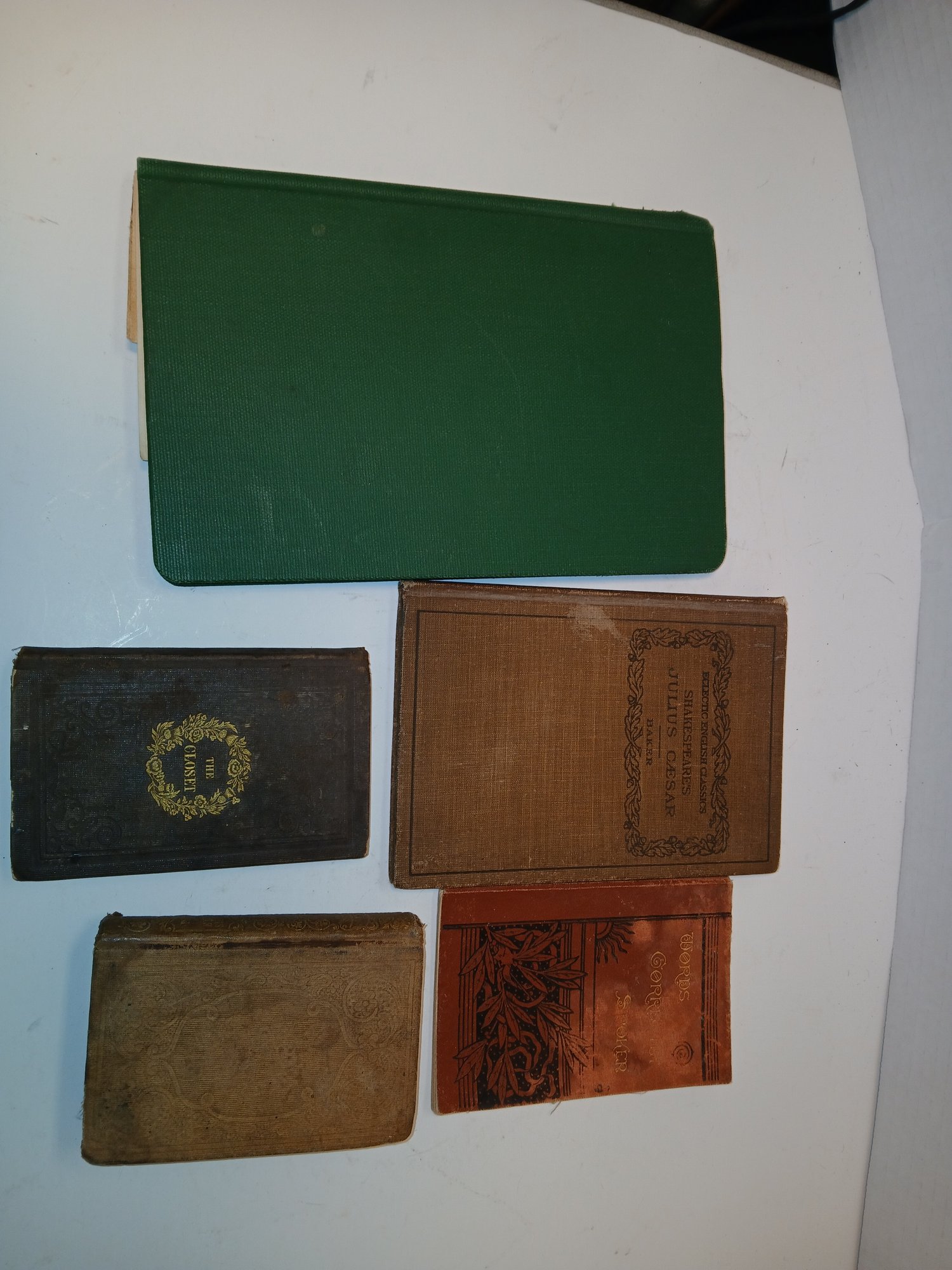 Lot Of 5 Small Vintage Books, Shelf Decor, Collection, Variety Of ...