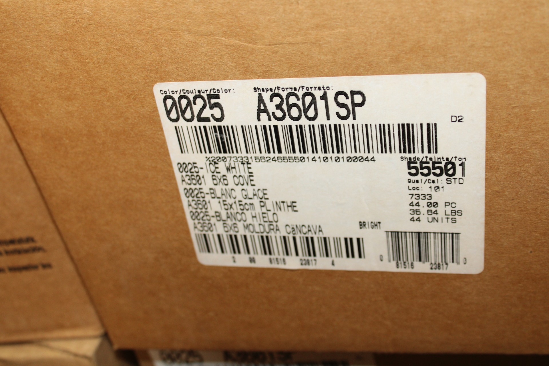 7 Boxes Of White Glazed Cove Base Or Skirting Tiles (#2) #11948 ...