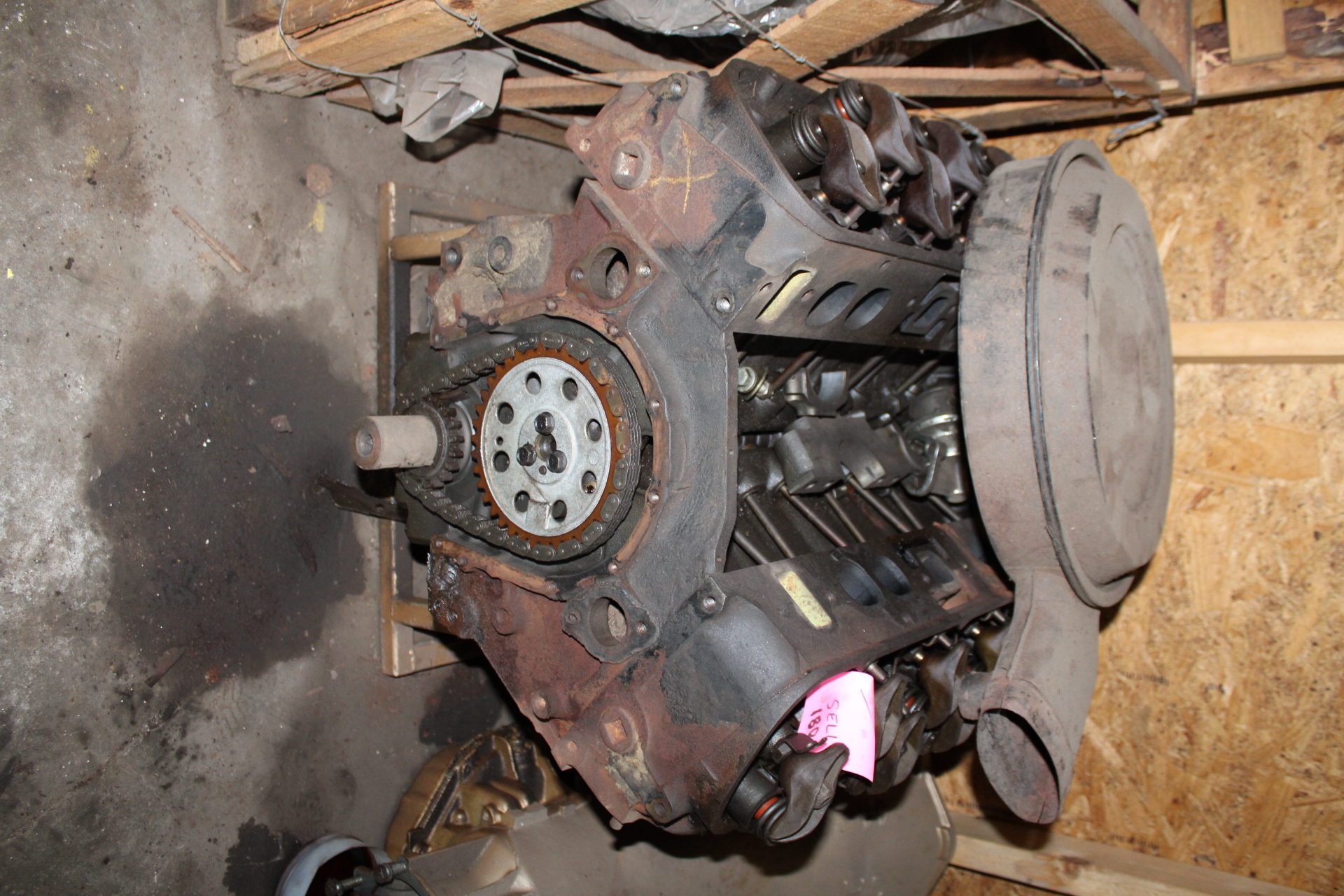 V8 Motor In Crate Unknown Condition Stamped 14015445 - Possibly A 78-90 ...