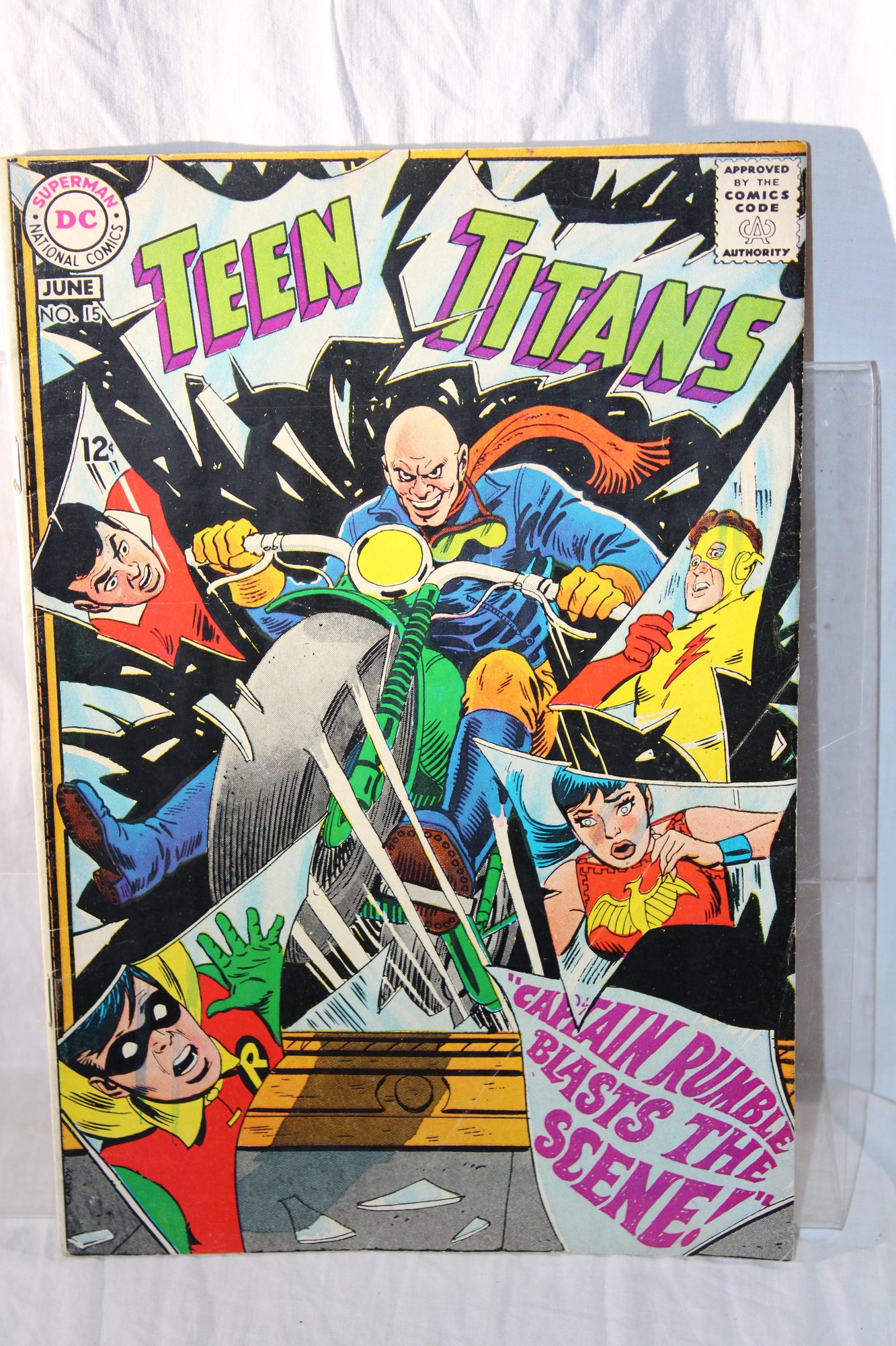 Comics - DC Comics - Teen Titans -12c - No.15 - Captain Rumble Blasts ...