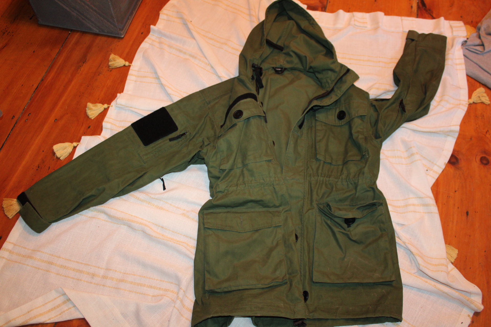 Womans Lg Dk Green Sarma Brand Jacket Lots Of Pockets #5890 ...