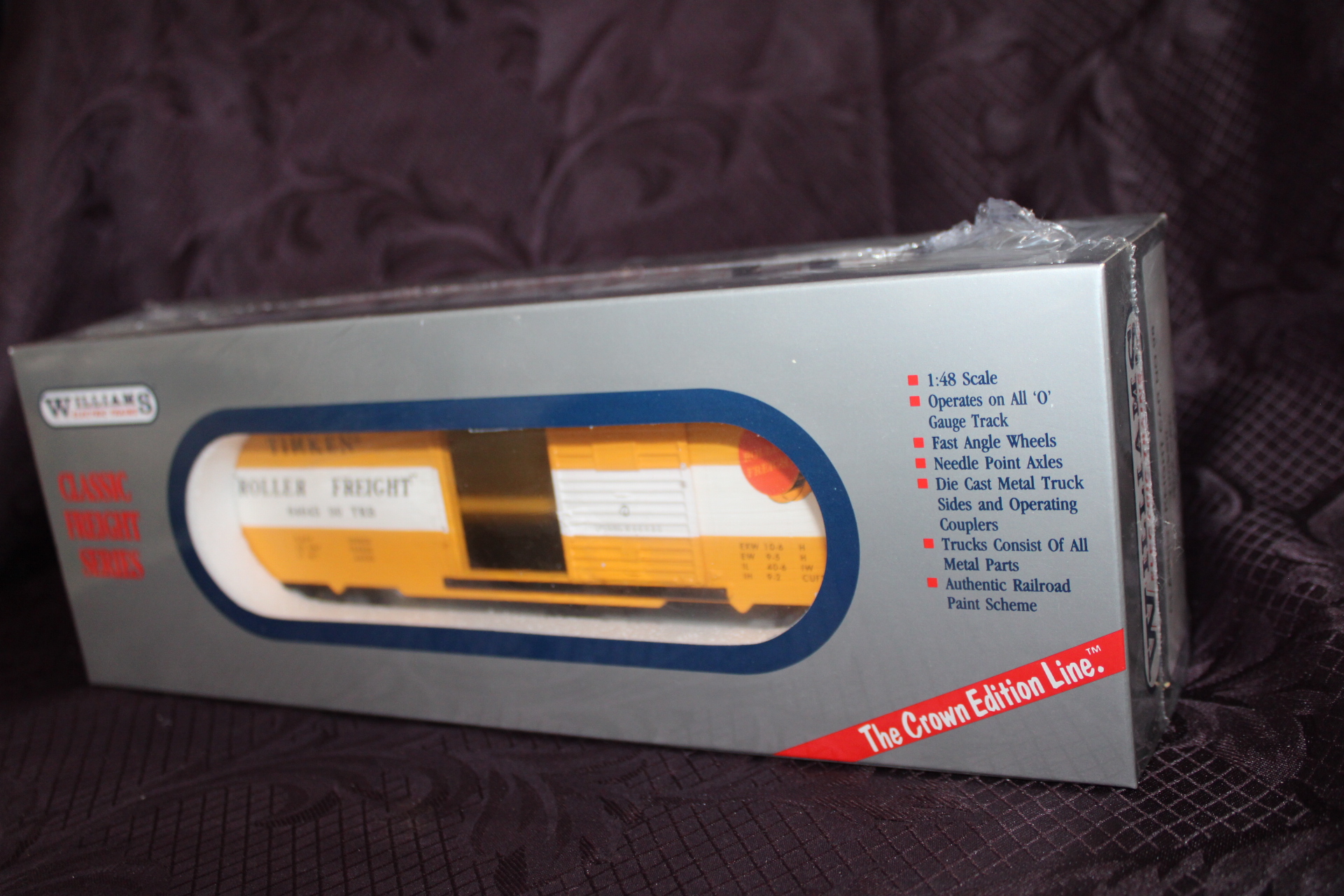 Model Train O - Williams Classic Freight Car NO.98 Timken Box Car WAL ...