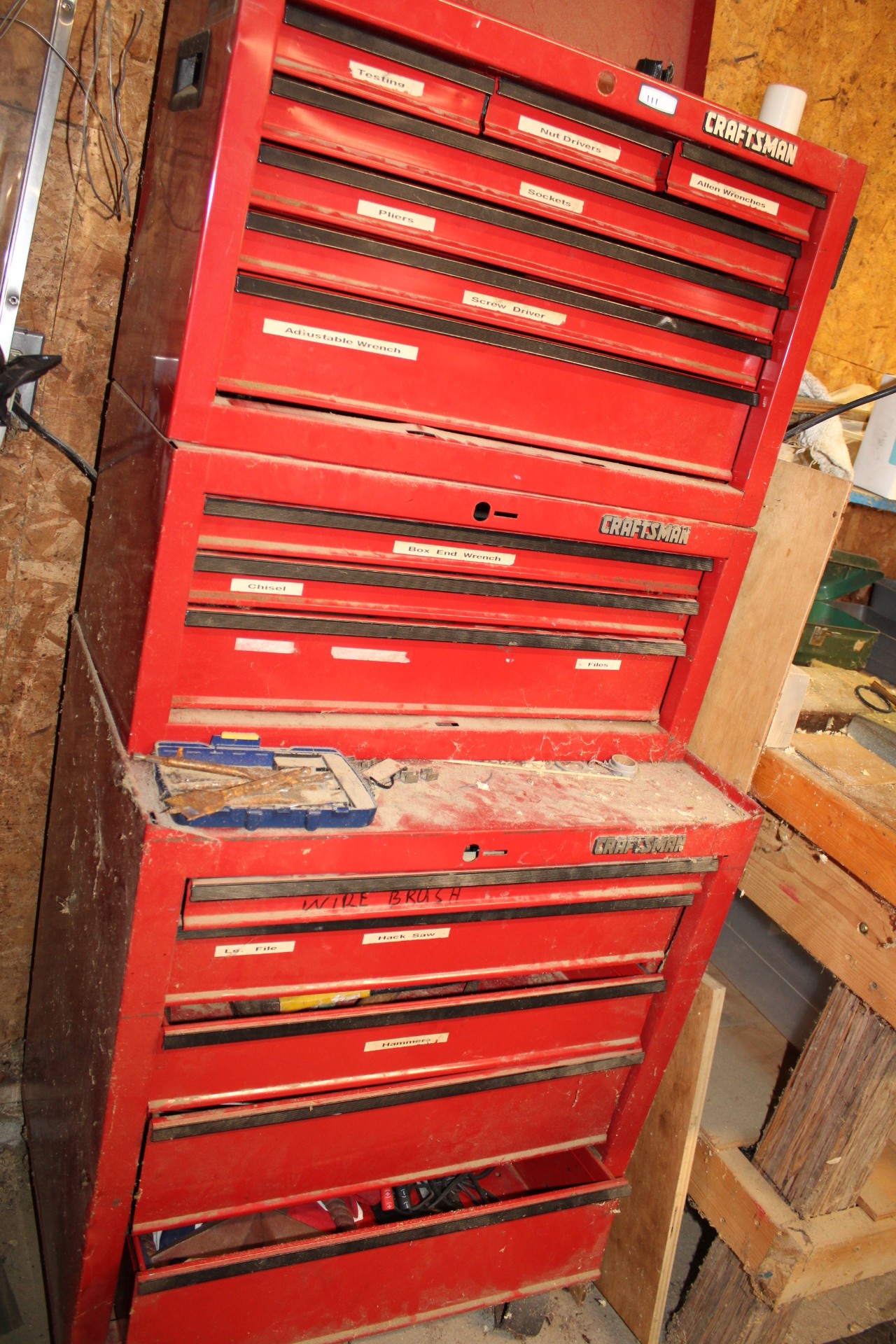 3 Section Craftsman Roll Away Tool Boxes Full Of Tools, Tool Storage ...