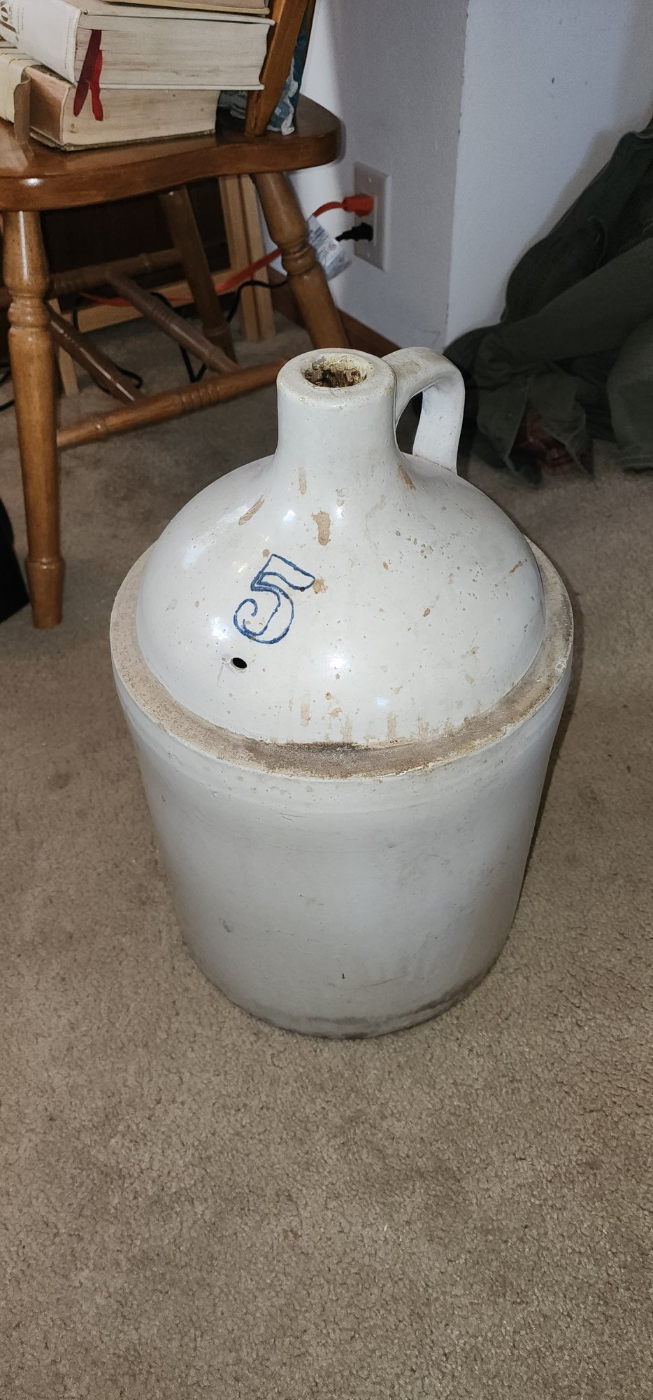 5 Gallon Stoneware Jug- Great Shape #9109 | Auctionninja.com