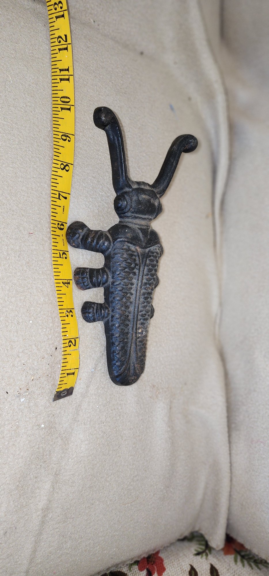 Antique/ Vintage Cast Iron Boot Kicker With Bug Design, Perfect For ...