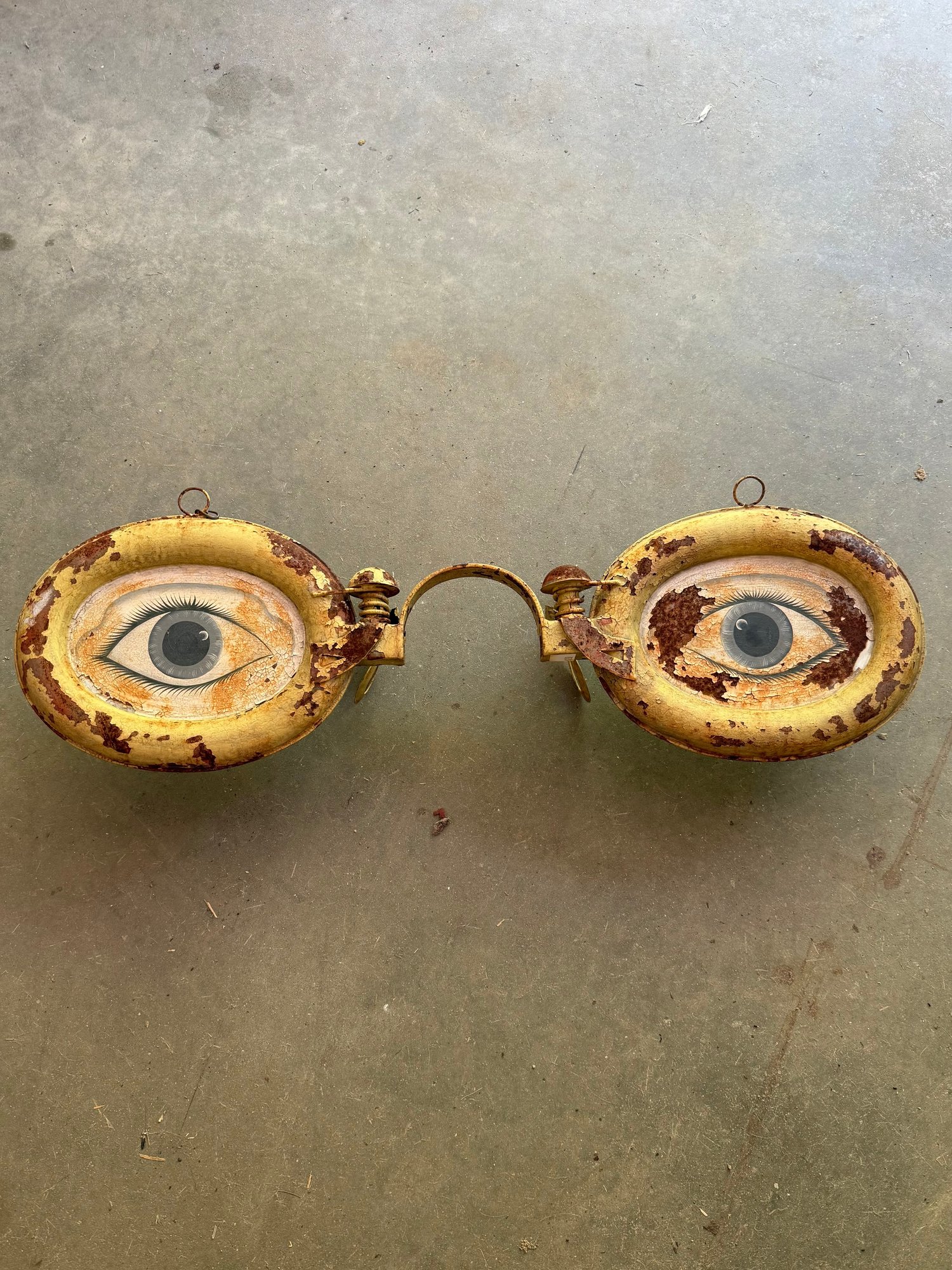 Vintage Painted Metal Optometrist Trade Sign #8124 | Auctionninja.com