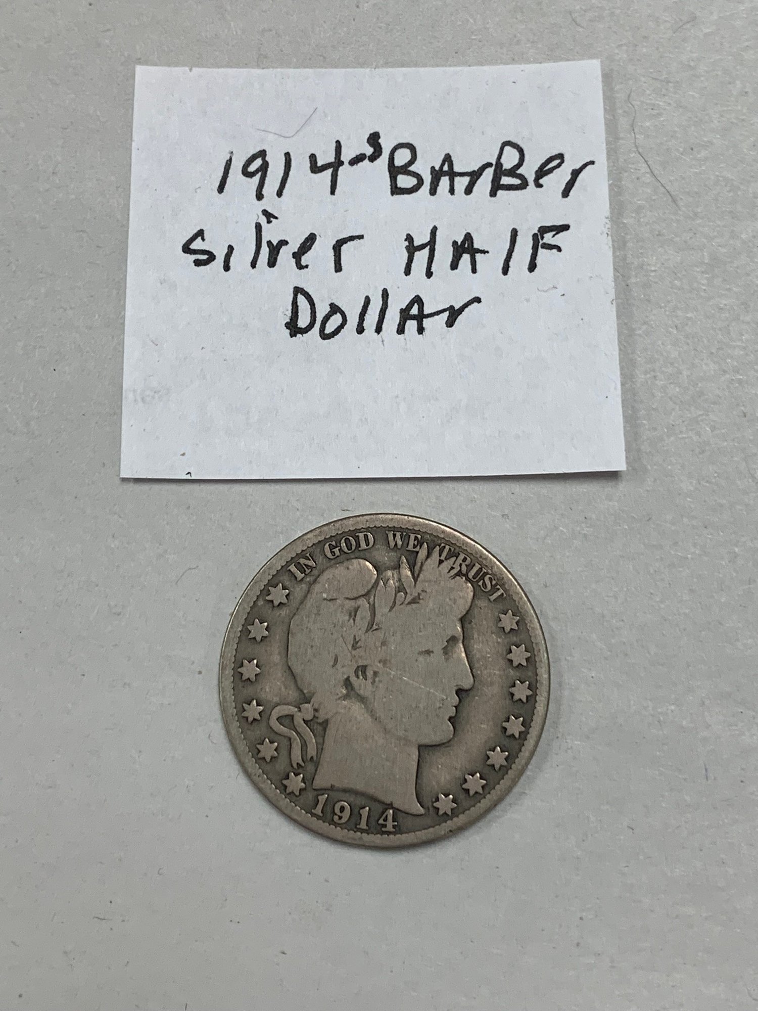 1914-S BARBER SILVER HALF DOLLAR #9076 | Auctionninja.com