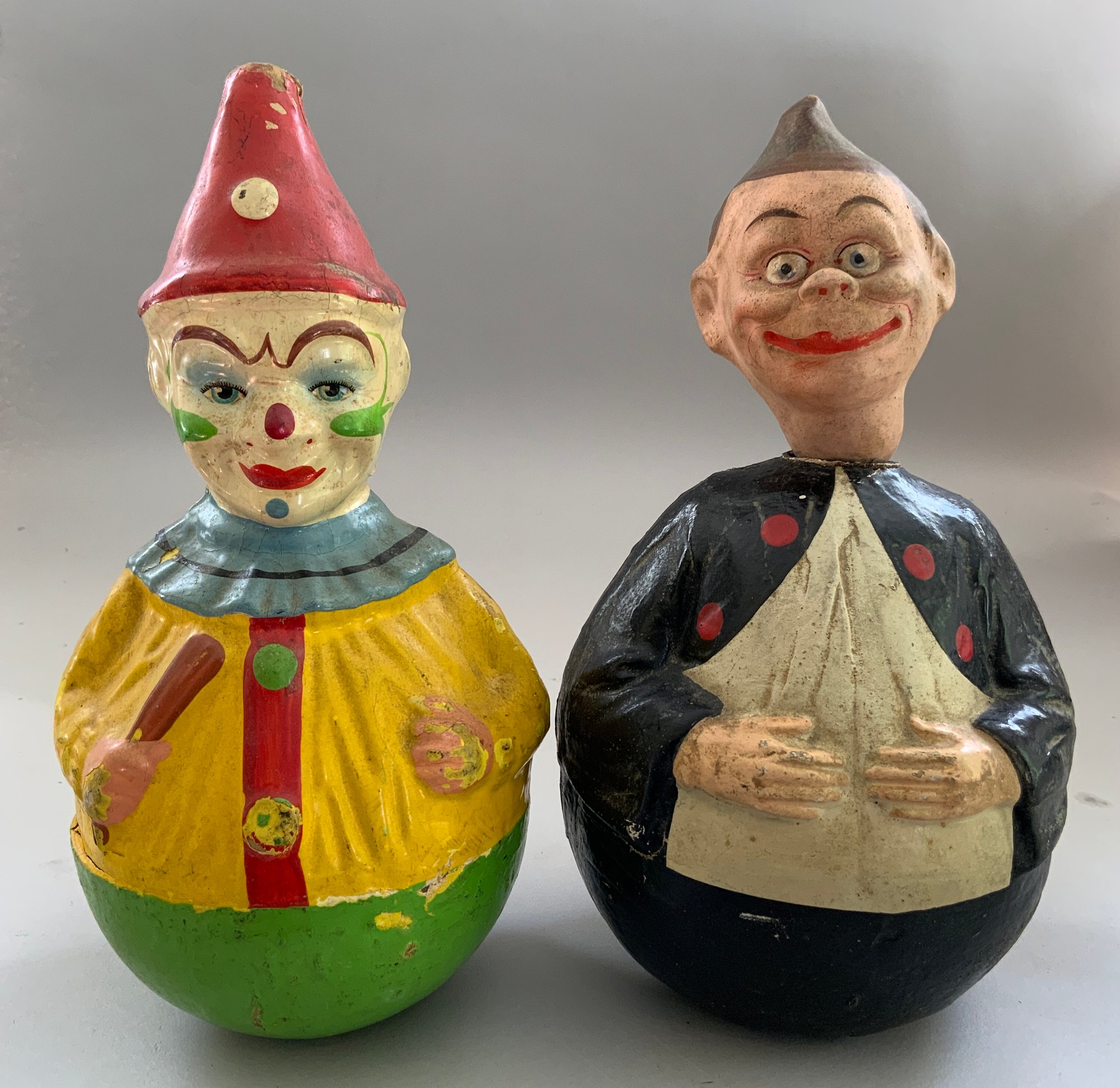 2 Schoenhut Paper Mache Rolly Dolly Toys #2888 | Auctionninja.com