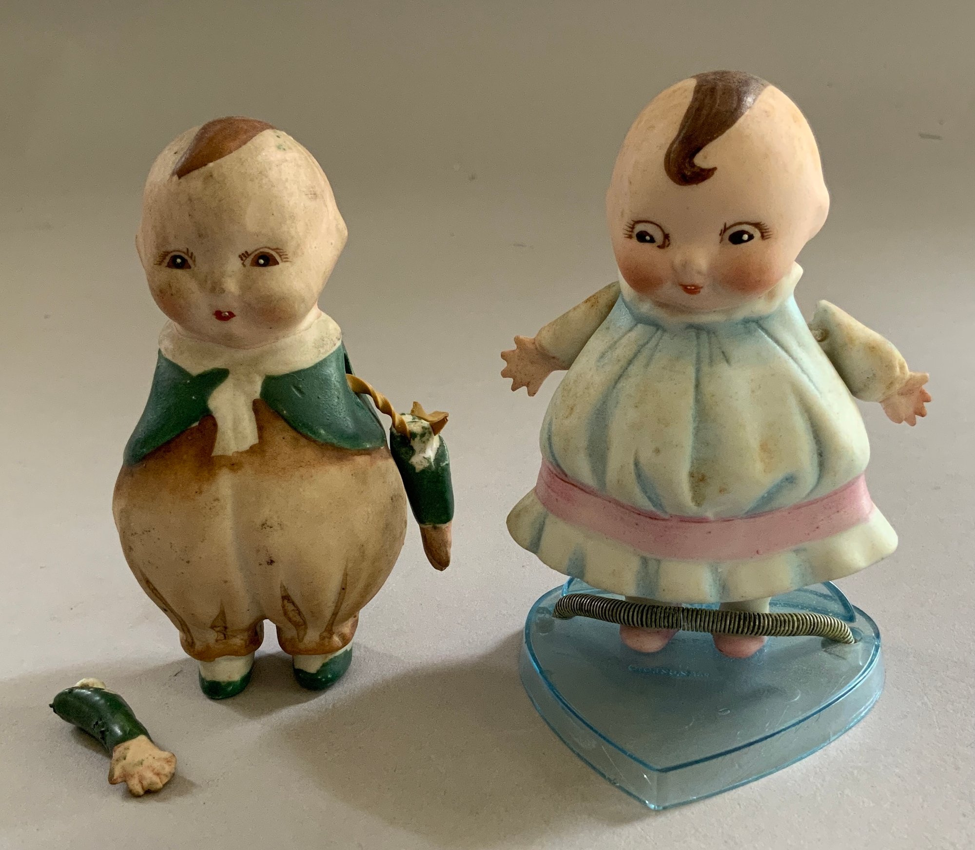 2 4 German Happy Fat Dolls, Boy & Girl #2894 | Auctionninja.com
