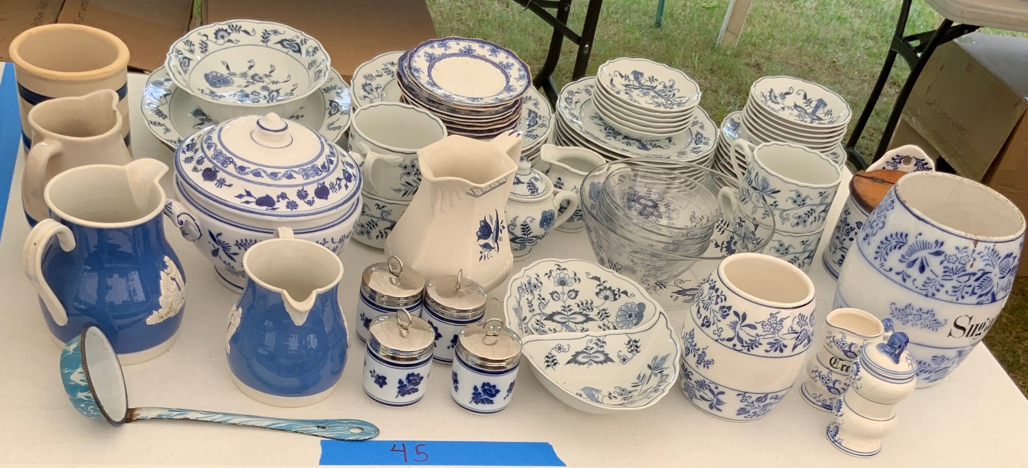 Large Lot Of Blue Onion Dinner Set & Misc, Blue China, Some Antique ...