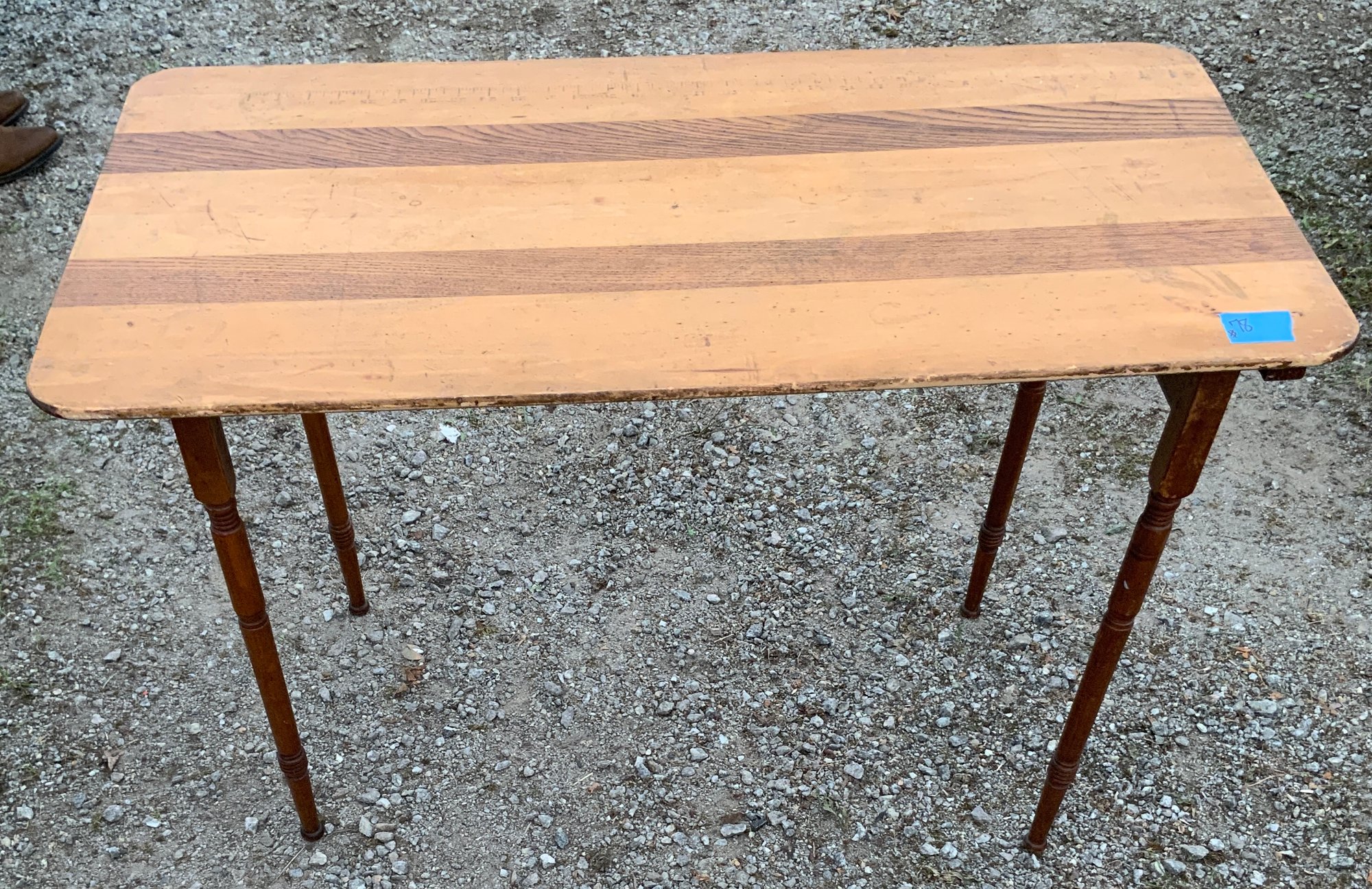 Vintage Folding Sewing Table W/ Ruler On Top #2796 | Auctionninja.com