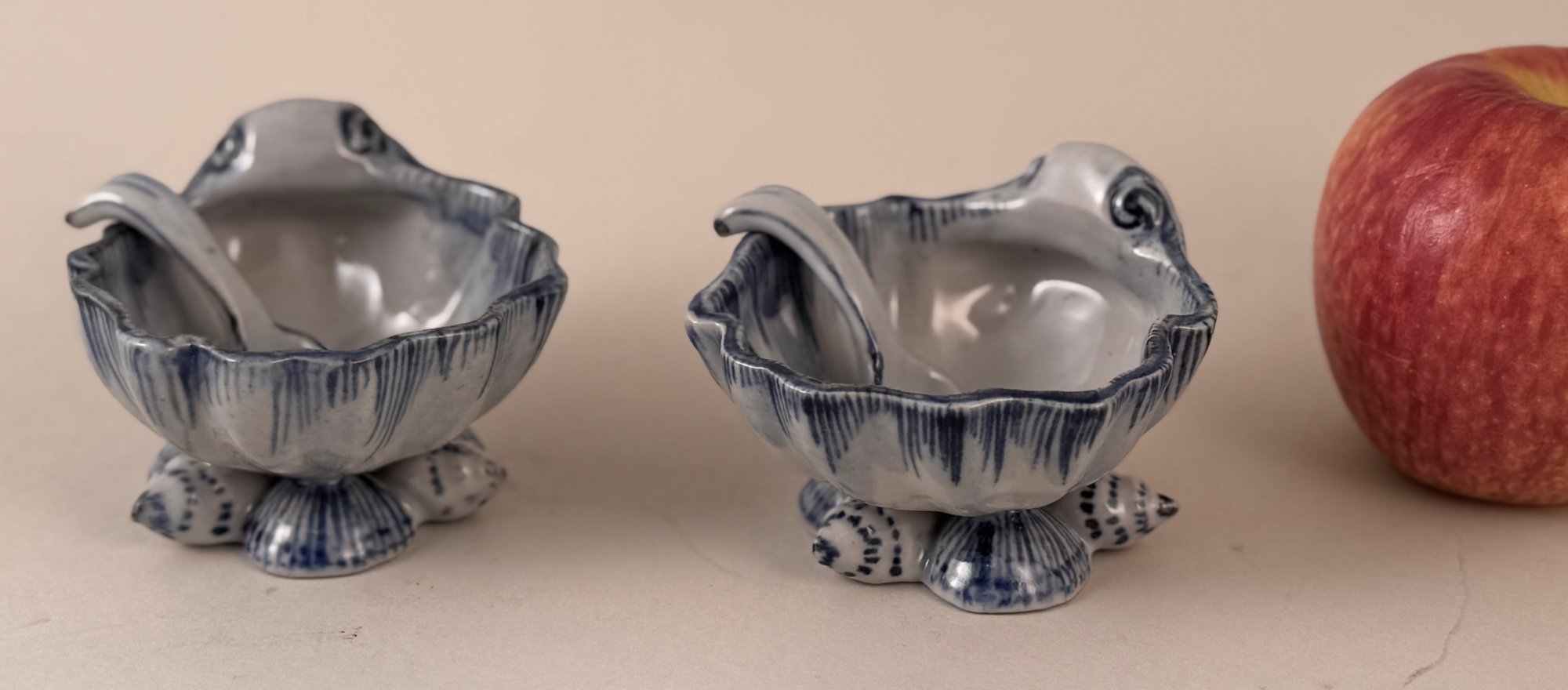 Two Vintage French "shell" Condiment Dishes #2778 | Auctionninja.com